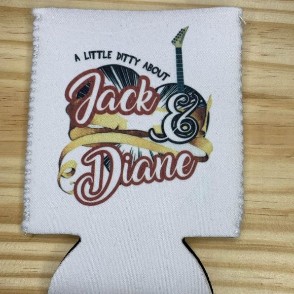 Dining | A Litty Ditty Bout Jack Diane Neoprene White Graphic Music Koozie Can Hugger | Poshmark